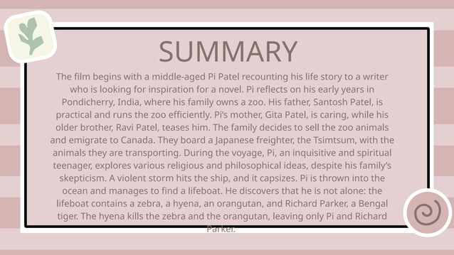 LIFE-OF-PI- POWERPOINT PRESENTATION.pptx | Zoos & Aquariums | Attractions