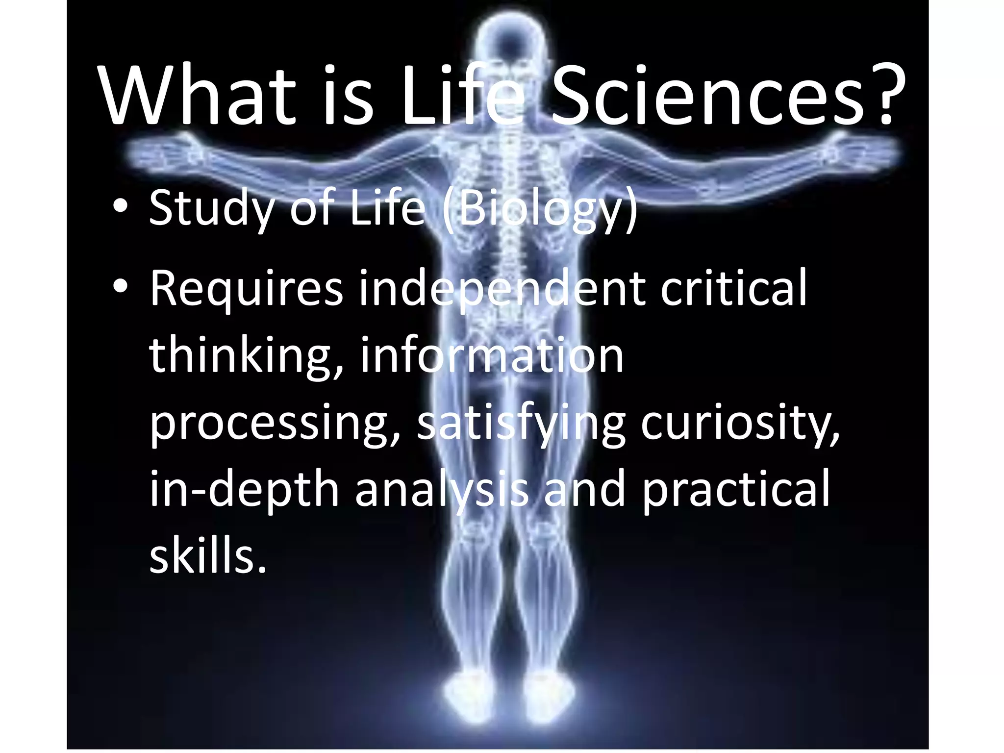 Subject Choice: Life Sciences | PPT
