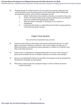 Life Span Human Development for Helping Professionals 4th Edition ...