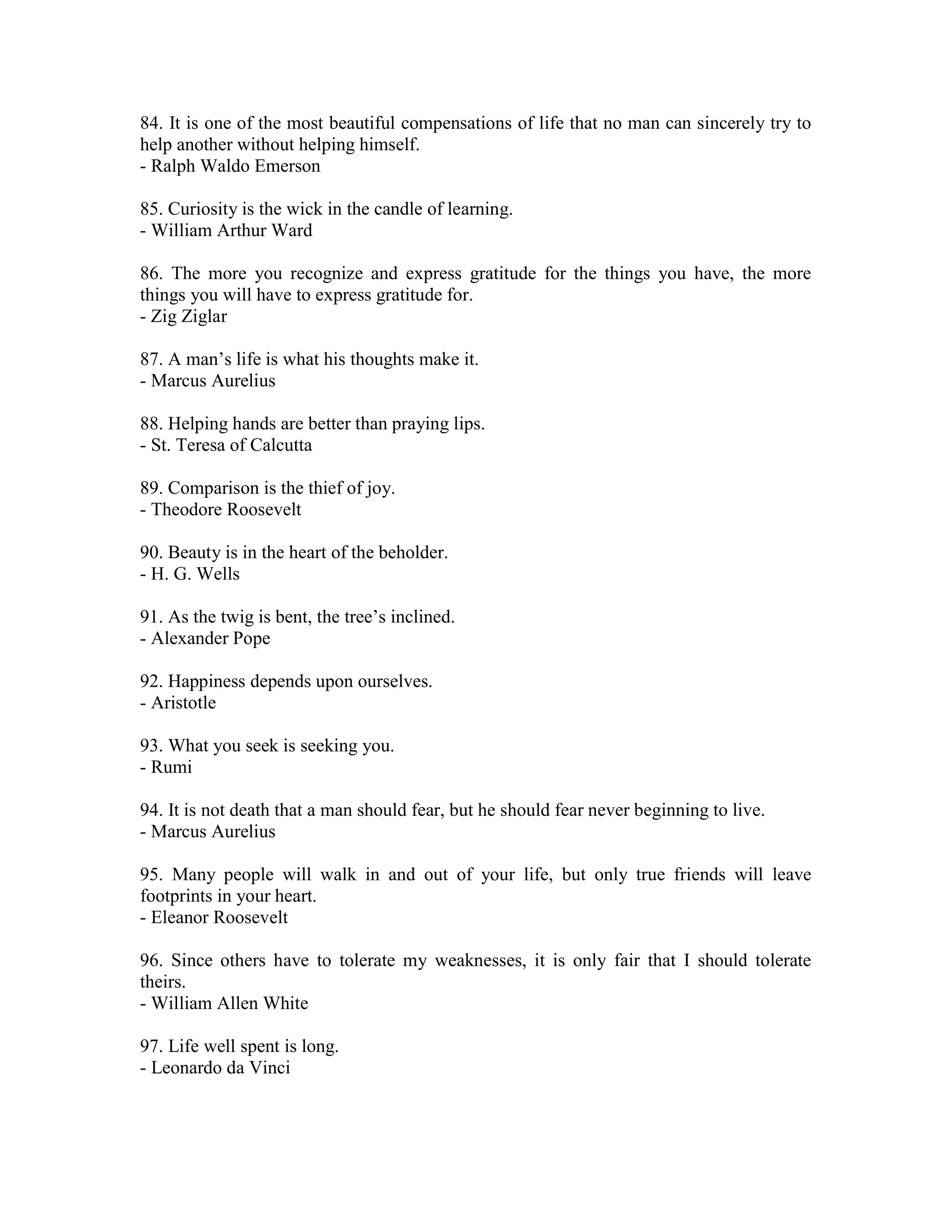 LIFE 101 (ebook).pdf ~ 101 Great Quotes of LIFE Lessons | PDF