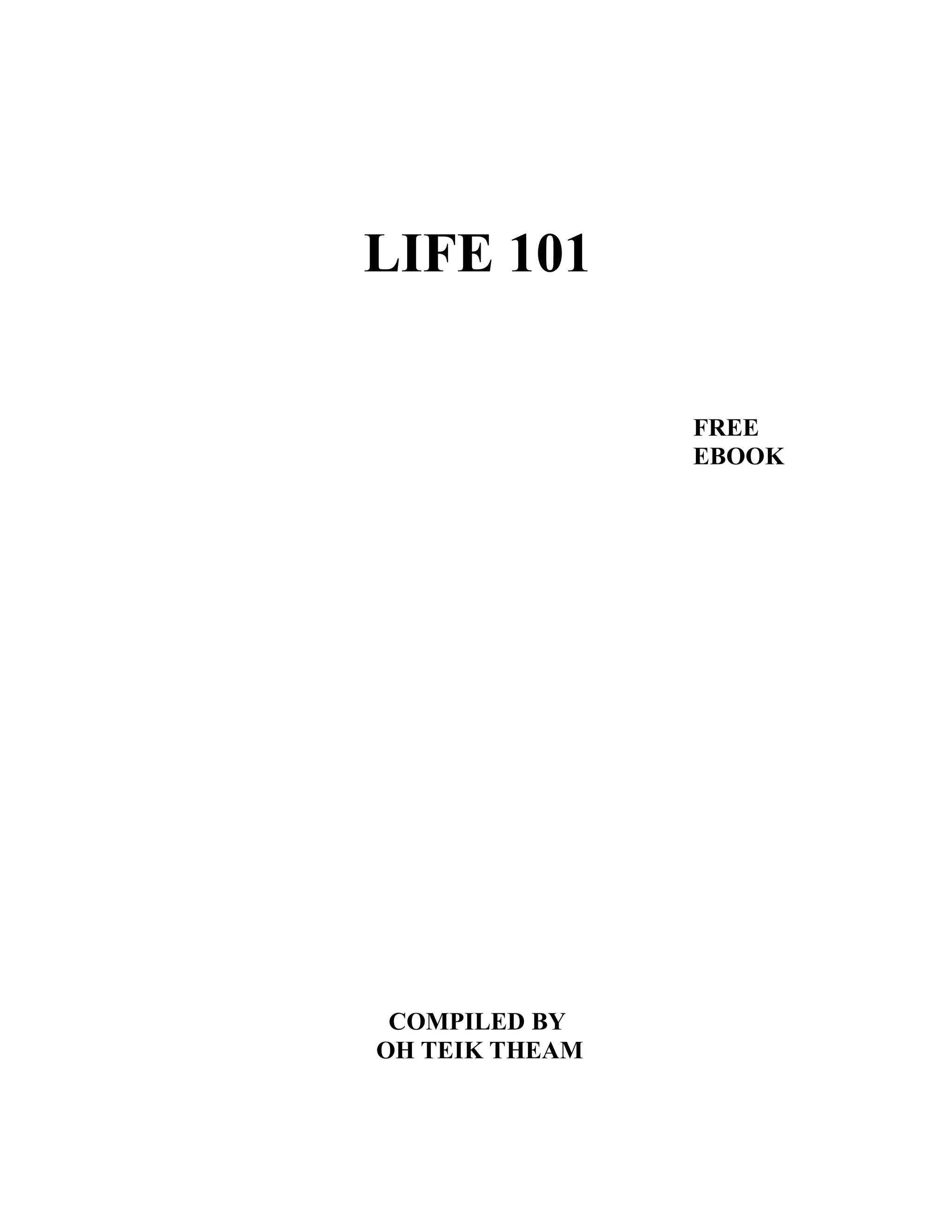 LIFE 101 (ebook).pdf ~ 101 Great Quotes of LIFE Lessons | PDF
