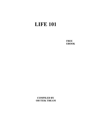 LIFE 101 (ebook).pdf ~ 101 Great Quotes of LIFE Lessons | PDF