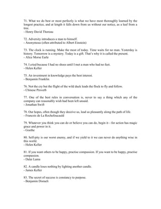 LIFE 101 (ebook).pdf ~ 101 Great Quotes of LIFE Lessons | PDF