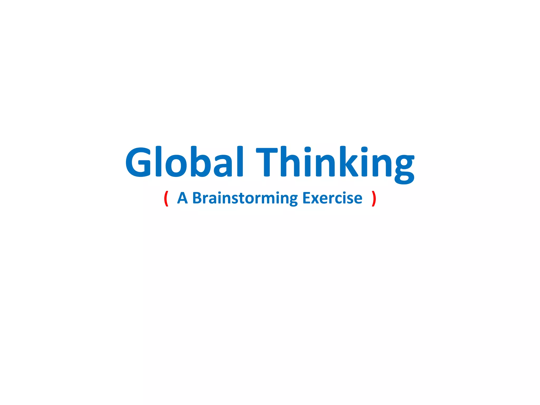 Creative Thinking Exercise | PPT