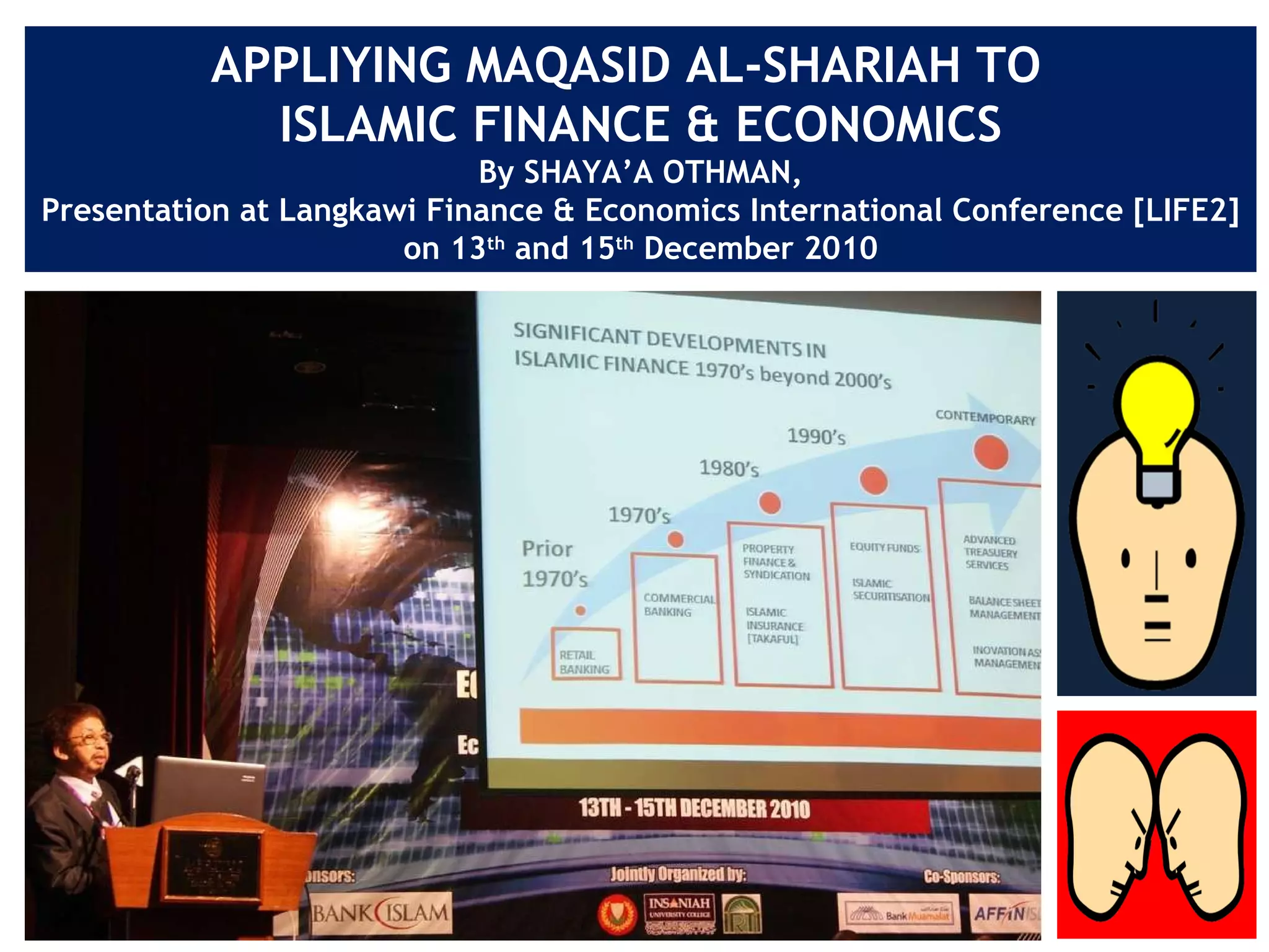 Application of Maqasid al-Shariah in Islamic Finance & Economics | PPT