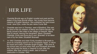 Life and work of Charlotte Brontë | PPT