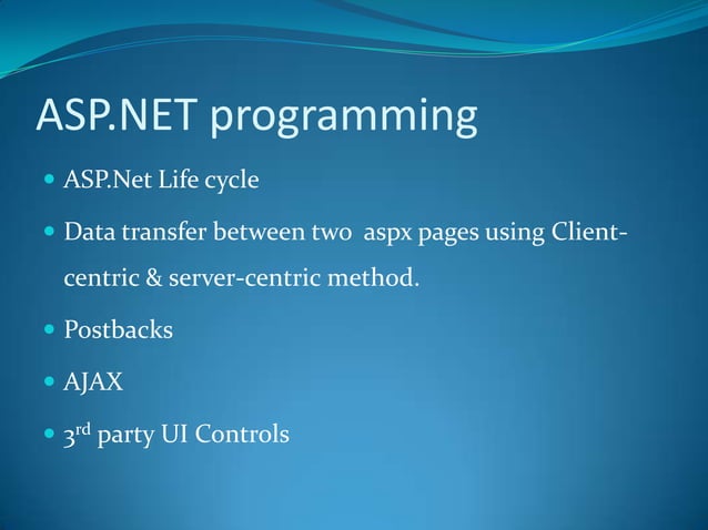 Life as an asp.net programmer | PPT