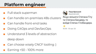 "The life beyond Terraform, or the rise of Platform Engineering", Stanislav Lebedenko | PDF