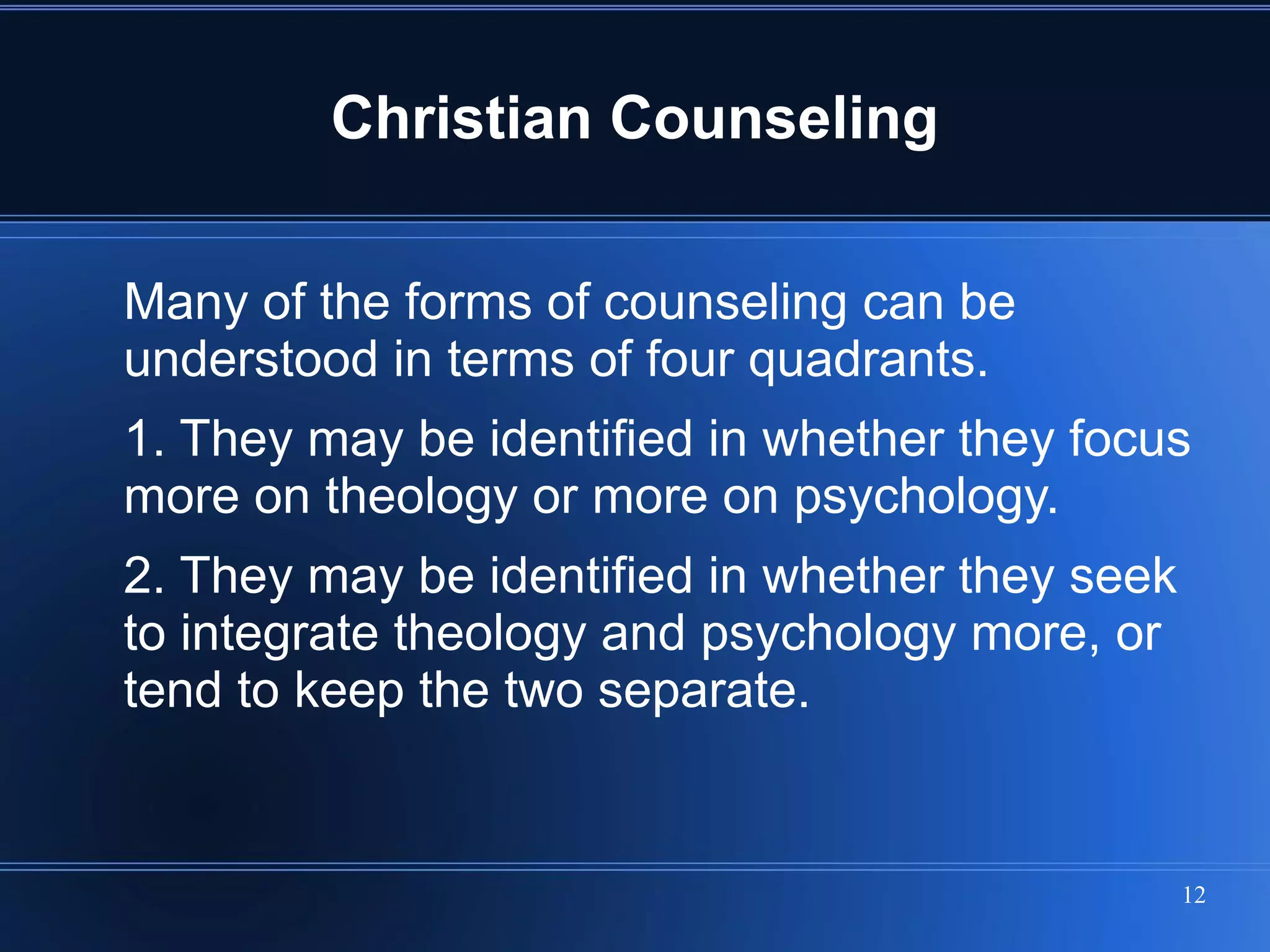 Models of Pastoral Care and Counseling | PPT