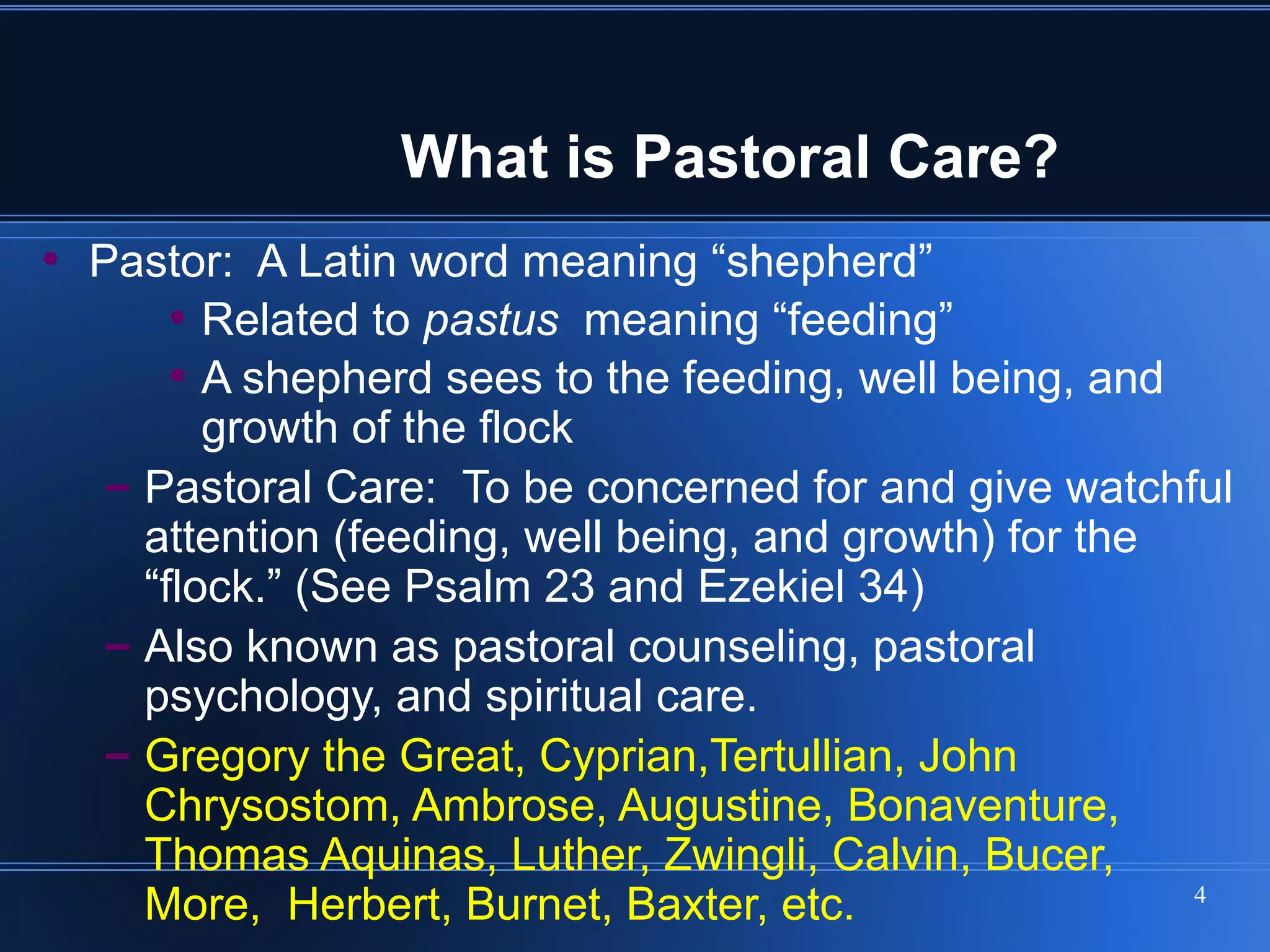 Models of Pastoral Care and Counseling | PPT