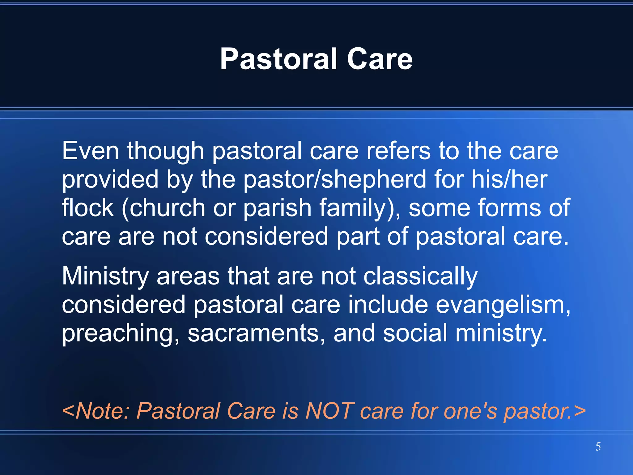 Models of Pastoral Care and Counseling | PPT