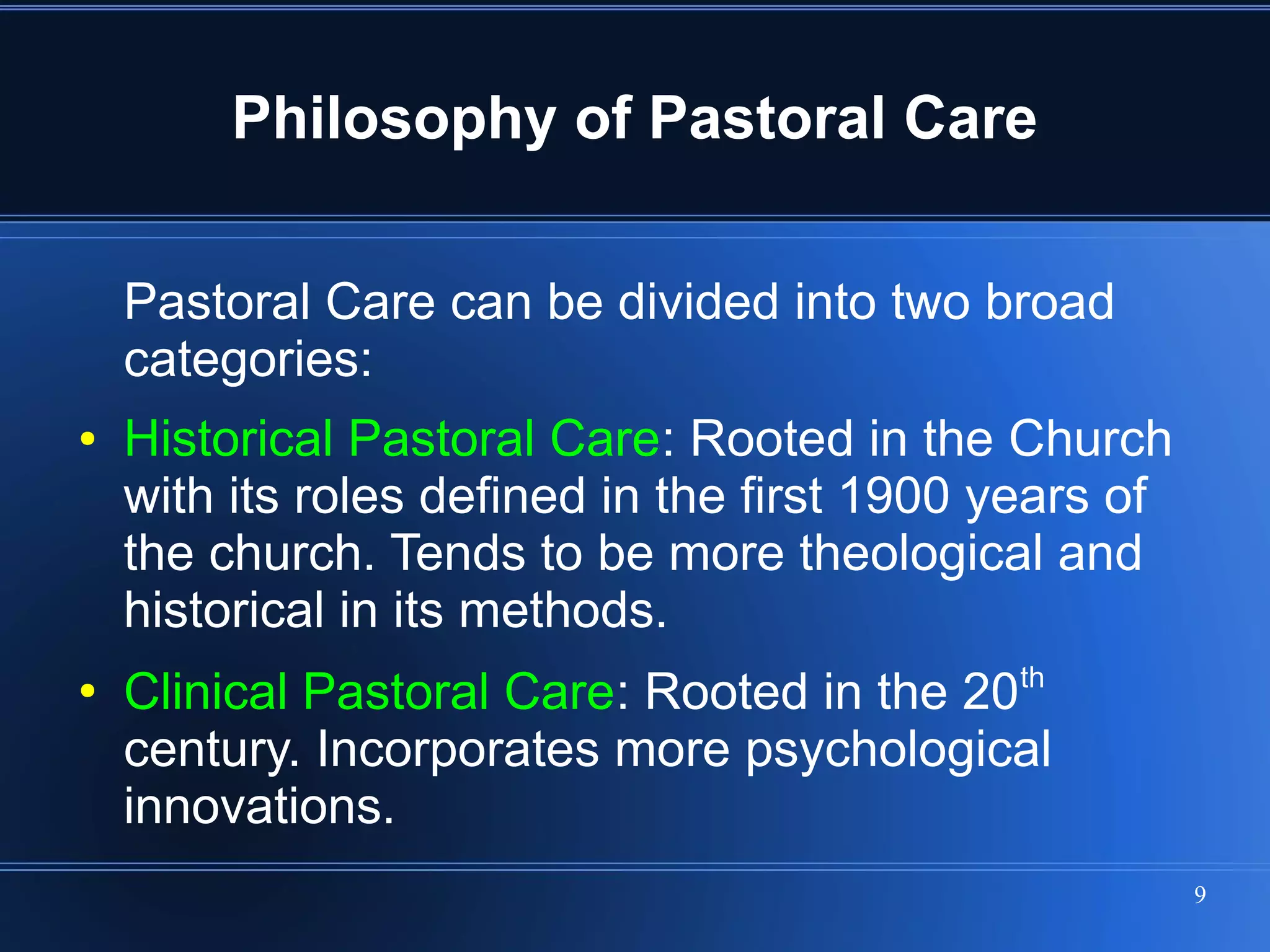 Models of Pastoral Care and Counseling | PPT