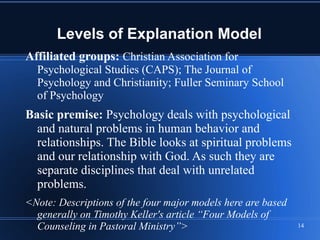 Models of Pastoral Care and Counseling | PPT