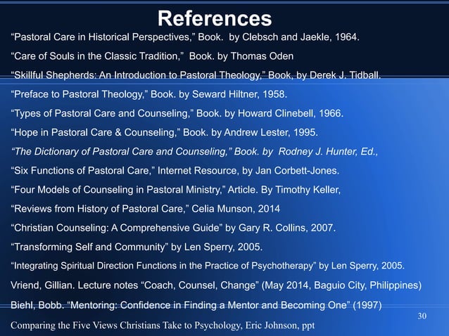 Models of Pastoral Care and Counseling | PPT | Spirituality | Religion ...