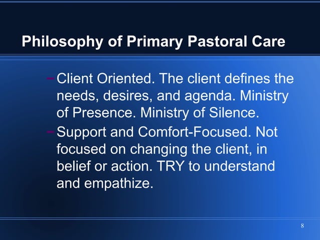 Models of Pastoral Care and Counseling | PPT | Spirituality | Religion ...