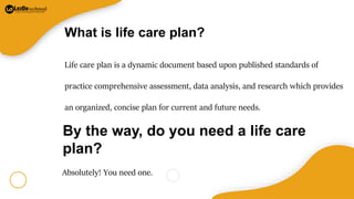 Life care plan for personal injury settlement | PPT