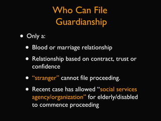 Lifecare planning by use of guardianships.website | PPT