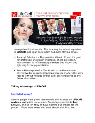 Is Lifecell Skin Cream a Scam? | PDF