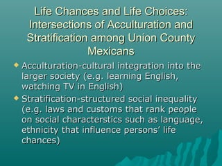 Life choices and Life Chances | PPT