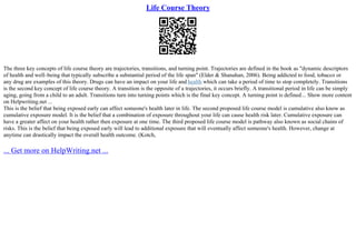 Life Course Theory | PPT