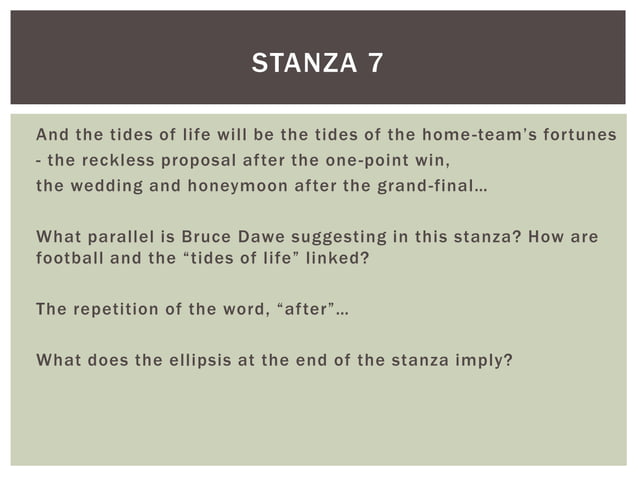 Analysis of "Life Cycle" by Bruce Dawe | PPTX