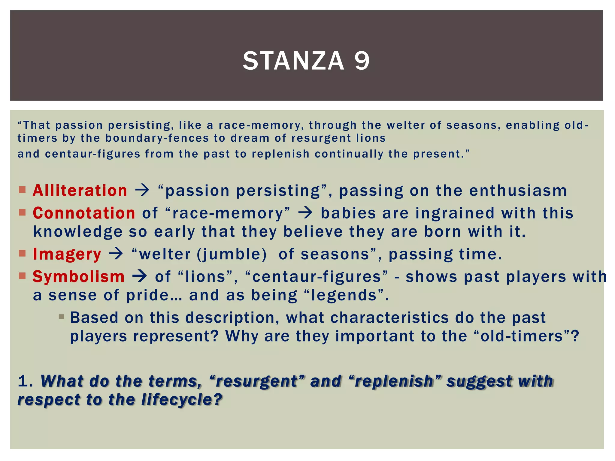 Life Cycle - By Bruce Dawe | PPTX