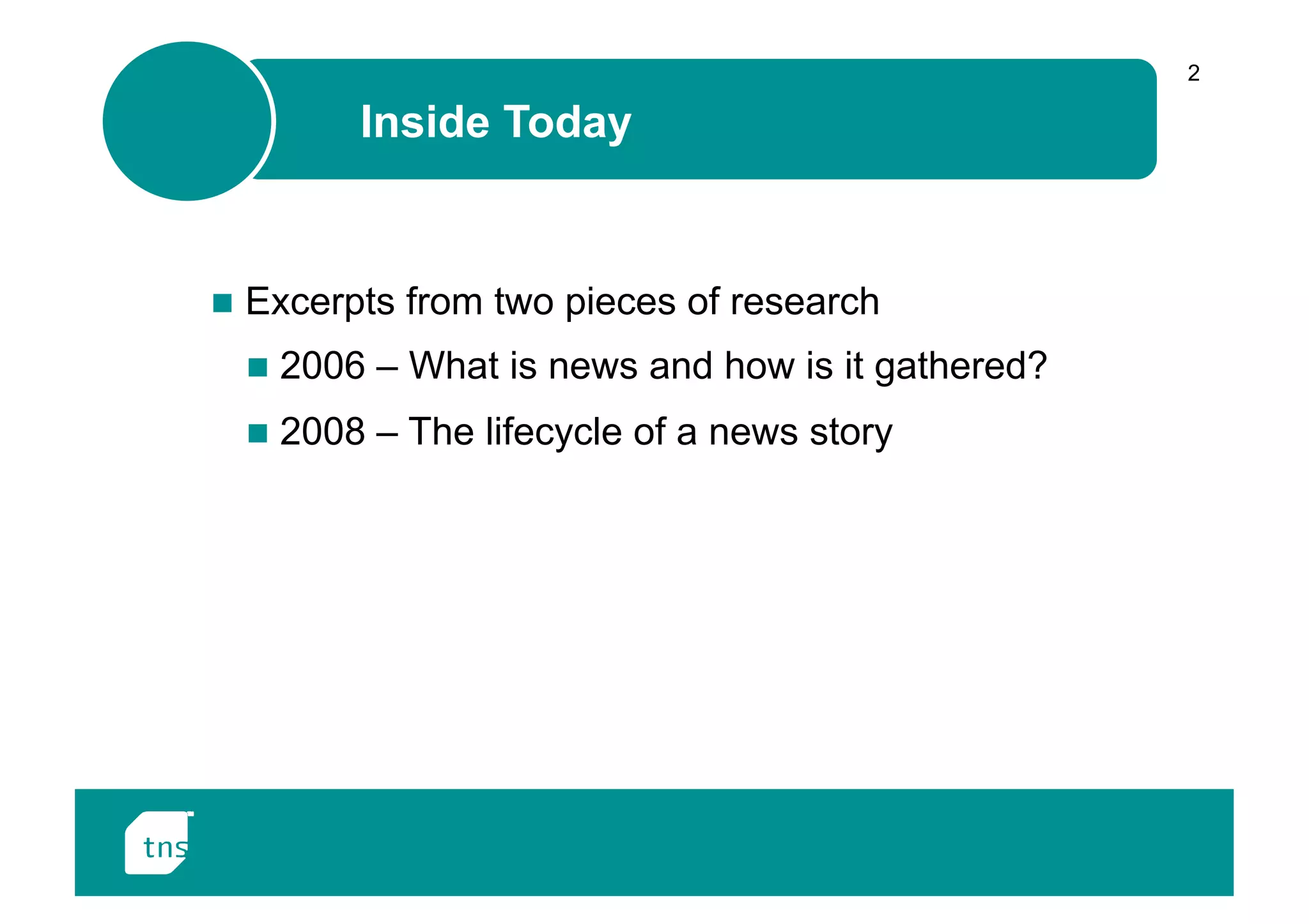 Lifecycle Of A News Story - Jennie Beck, TNS Media | PDF