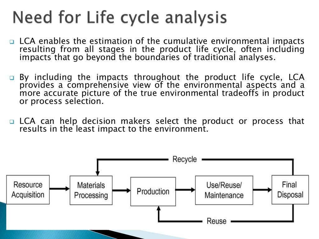 Life Cycle Analysis Life Cycle Analysis