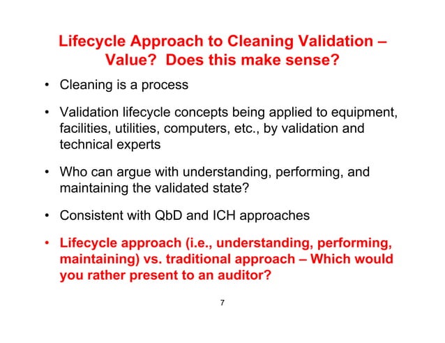 Lifecycle Approach to Cleaning Validation | PDF | Chemistry | Science
