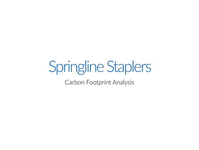 Springline Staplers Life Cycle Assessment | PDF