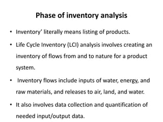 Life cycle assessment | PPTX
