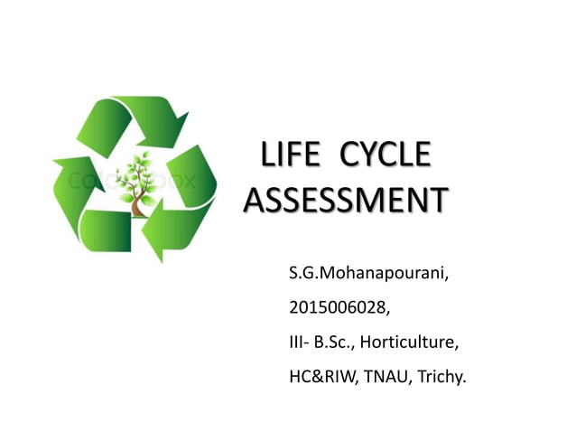 Life cycle assessment | PPT
