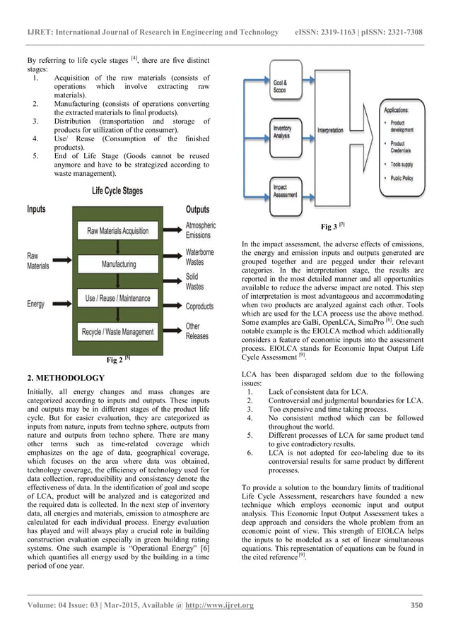 Life cycle assessment of construction materials using eio lca | PDF ...