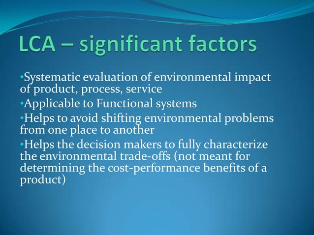 Life Cycle Assessment Of Polymers And Compounds | PPT