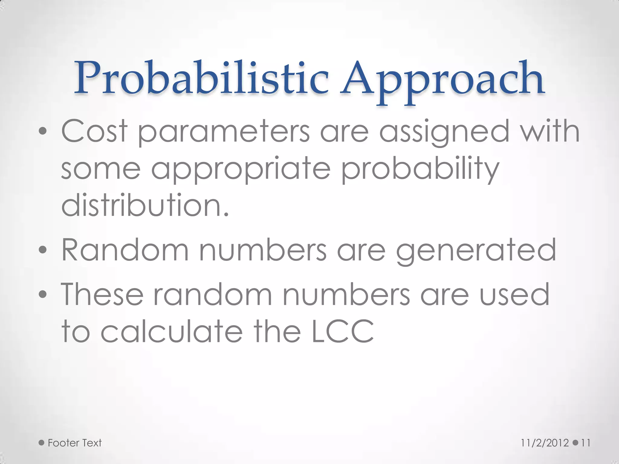 Life cycle cost analysis | PPTX