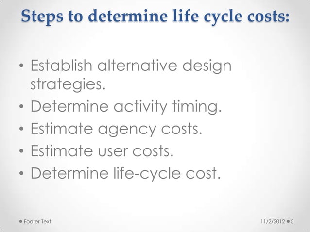 Life cycle cost analysis | PPTX