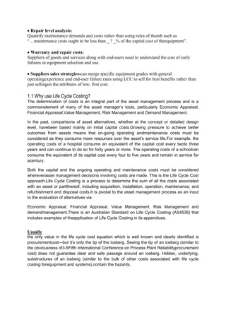 Life cycle cost definitions (2) | DOCX