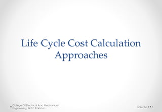 Life cycle cost example | PPTX