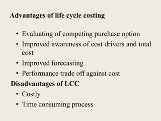 Life cycle costing | PPTX