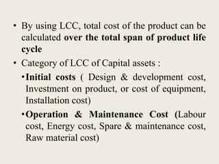Life cycle costing | PPTX