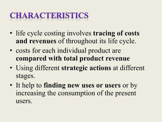 Life cycle costing | PPTX
