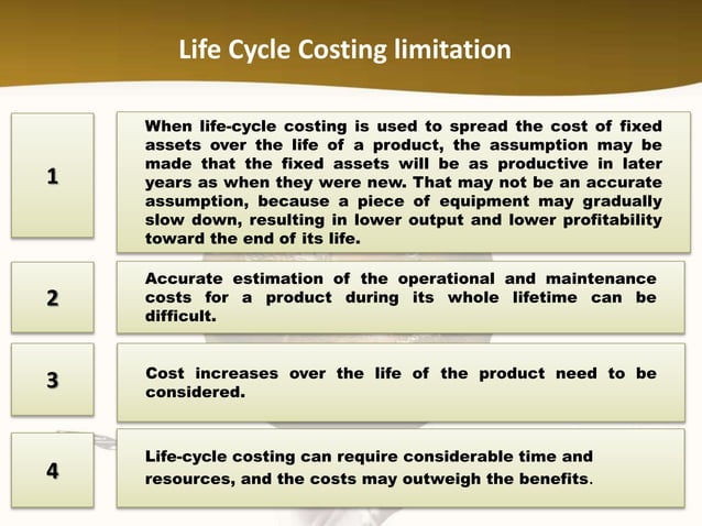 Life cycle costing and customer life cycle costing (cost accounting) | PPT