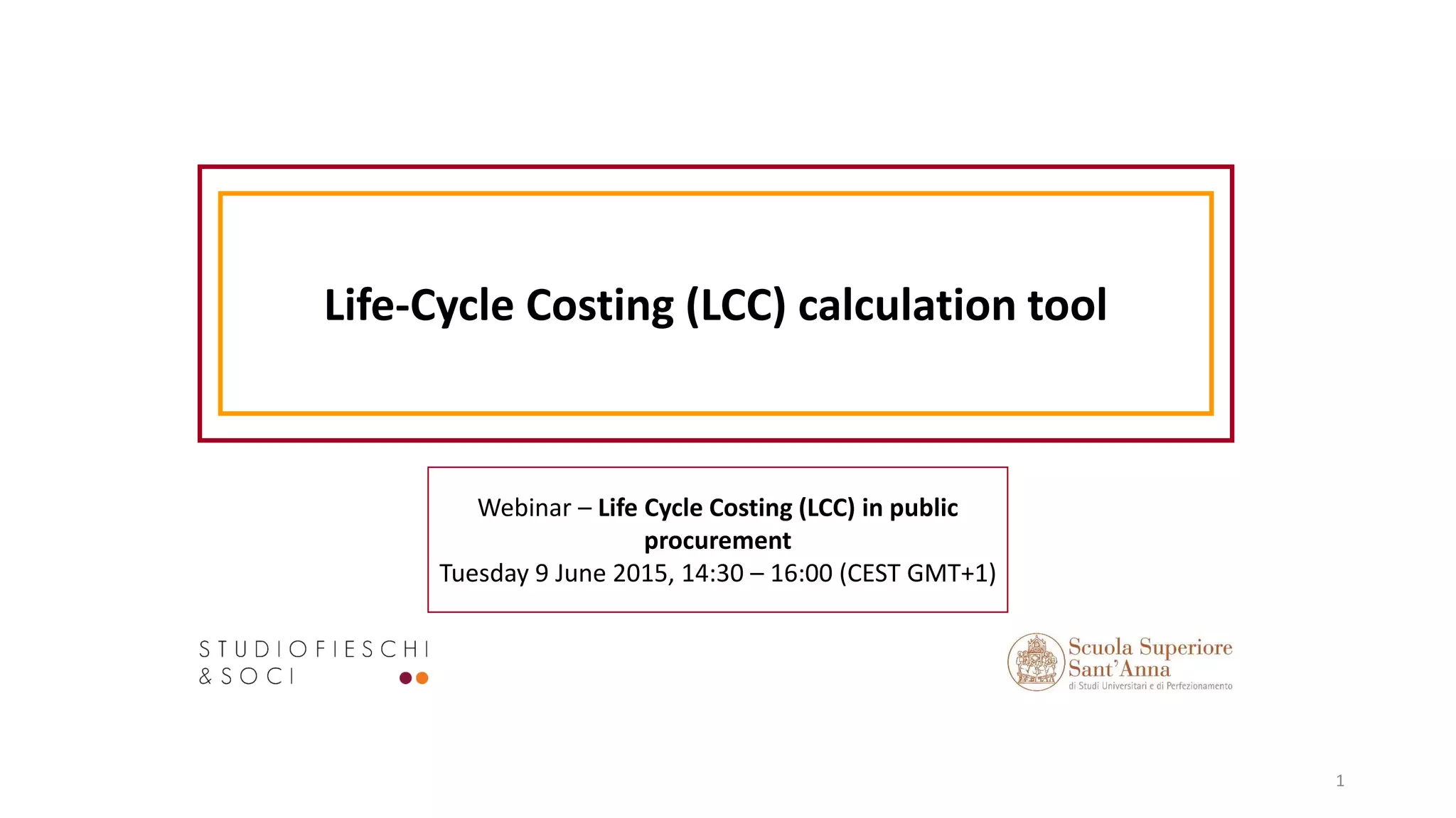 Life cycle costing_calculation_tool | PDF