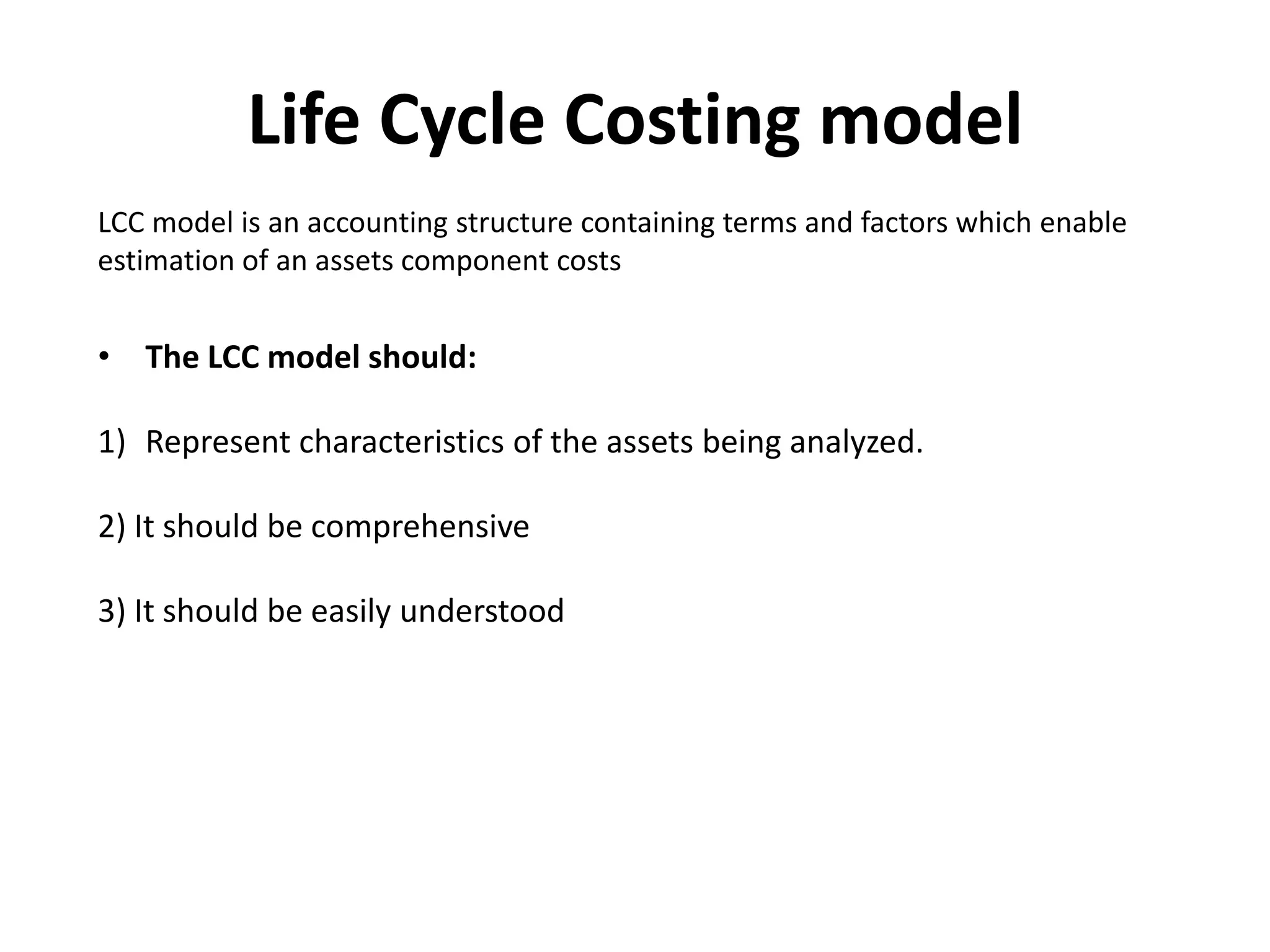 Life cycle costing (sqm) | PPTX