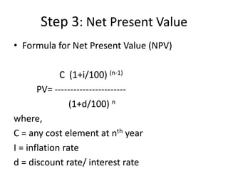 Life cycle costing (sqm) | PPTX