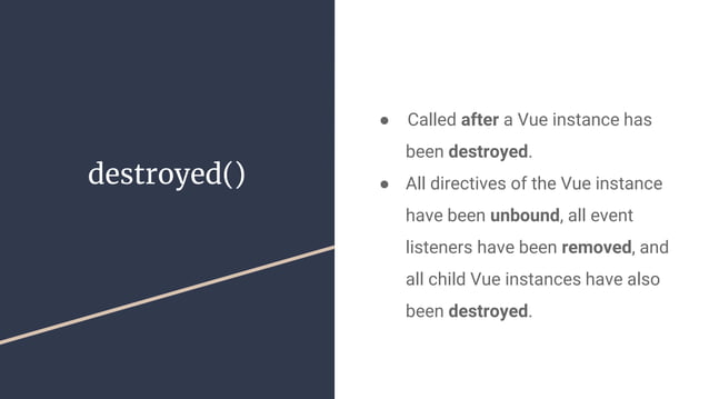 Life Cycle hooks in VueJs | PPT