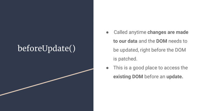 Life Cycle hooks in VueJs | PPT