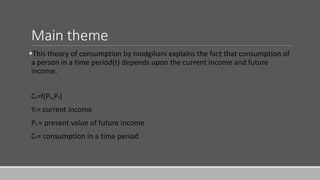 Life cycle income hypothesis | PPTX