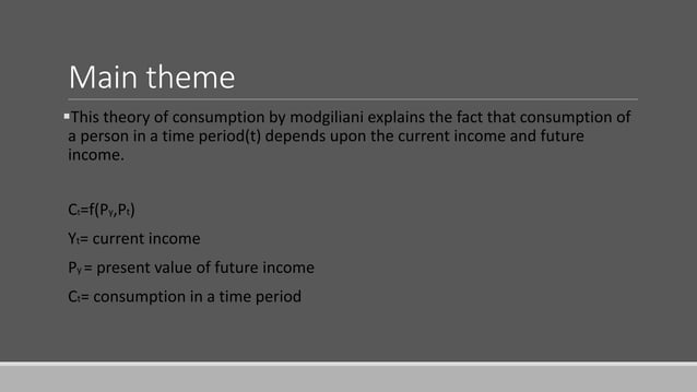 Life cycle income hypothesis | PPTX