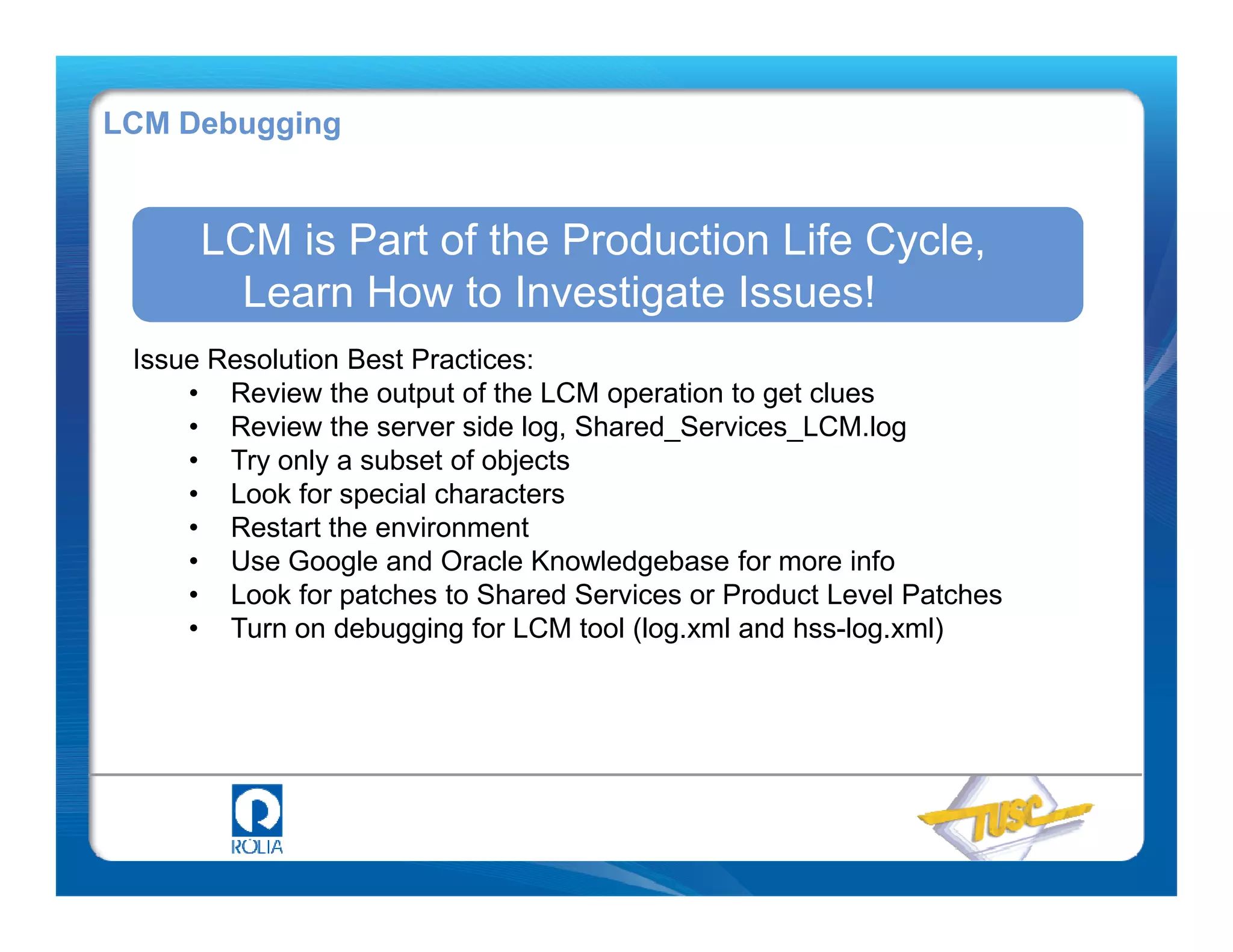 Oracle EPM - Life cycle management | PPT